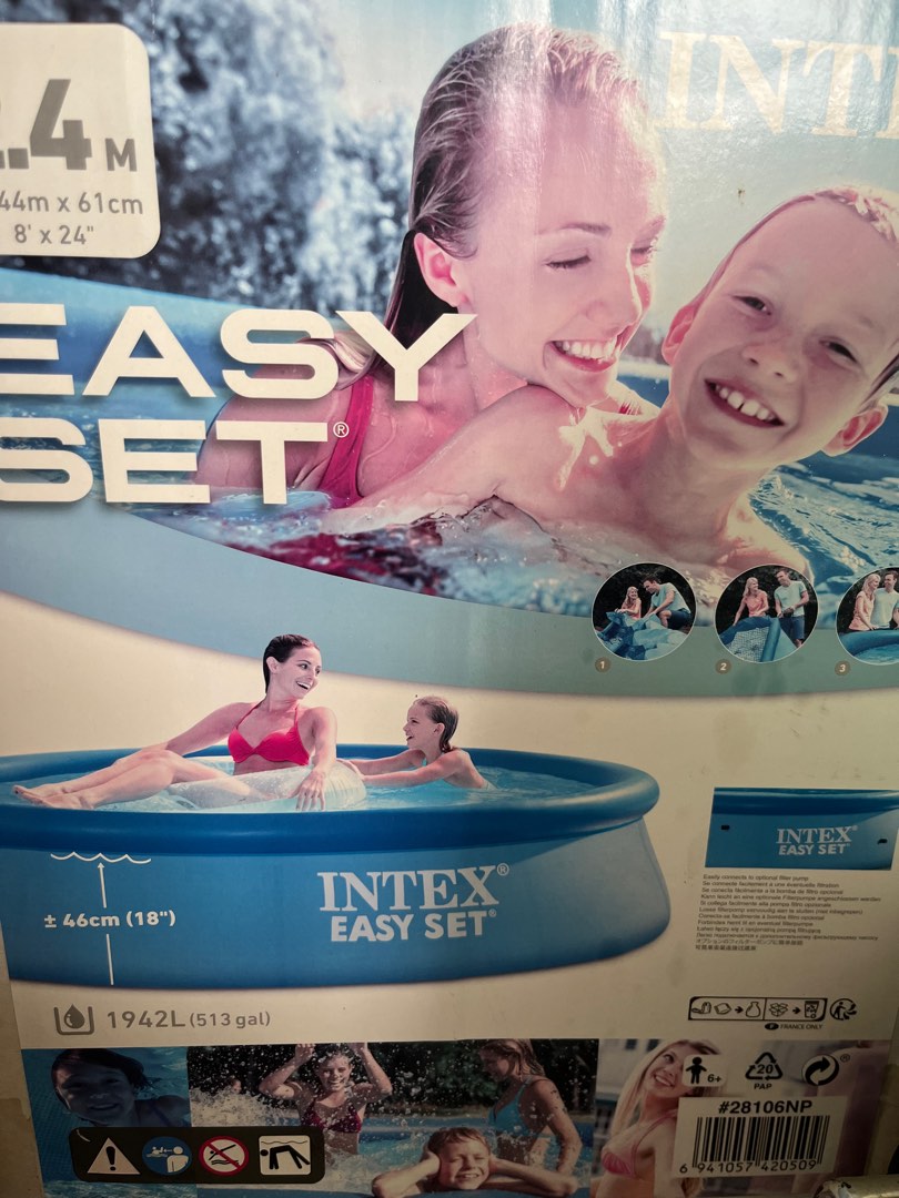 INTEX 12 ft x 30 in Easy Set Swimming Pool w/ Filter Pump Ships Fast ...