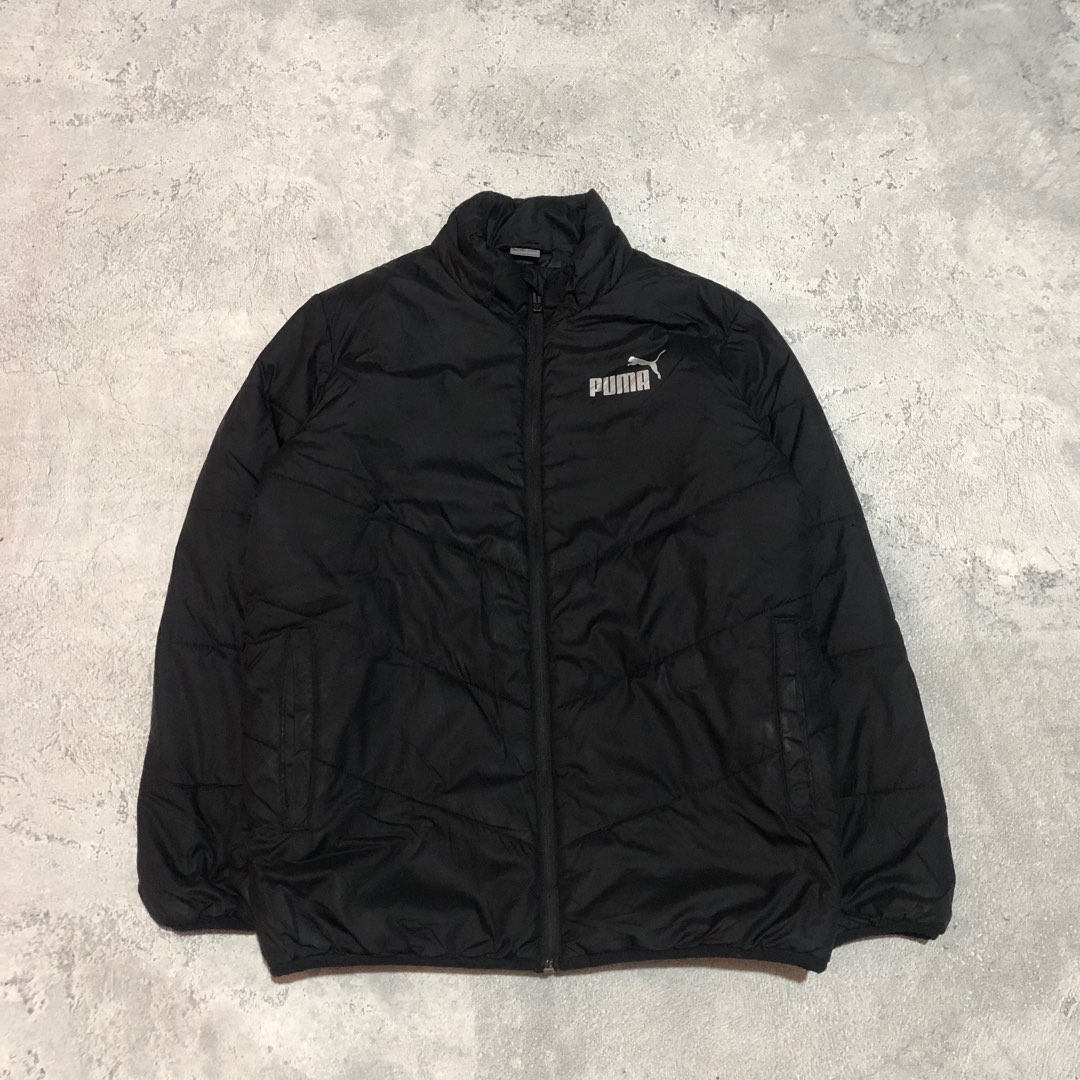 Jaket Puffer Puma JT-004 Second Original, Fesyen Pria, Pakaian , Baju Luaran di Carousell