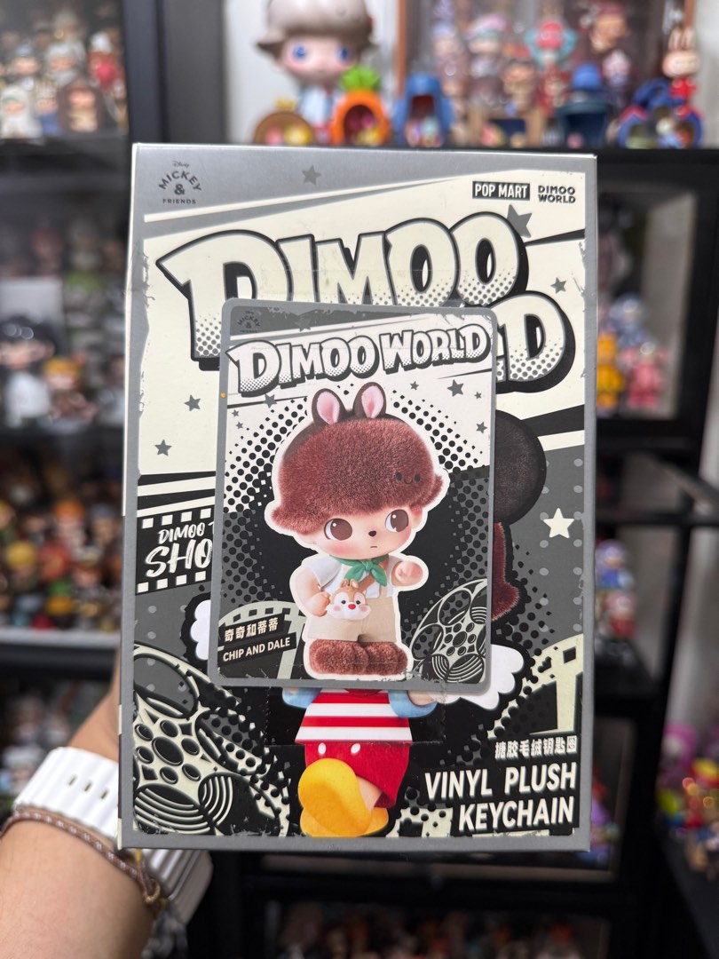 Pop Mart Dimoo World x Disney Chip and Dale Vinyl Plush Keychain ...