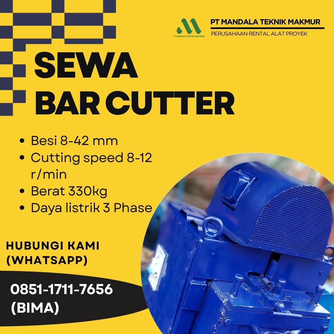 PT MTM. Sewa Bar Cutter Cutting Murah Batang | Rental Alat Pemotong ...