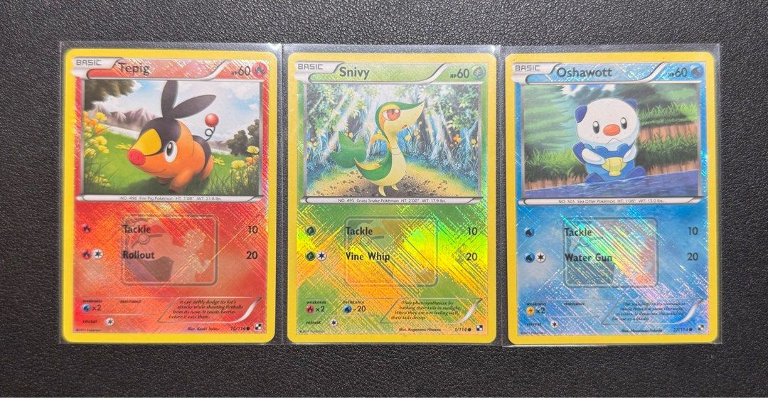 Tepig #15, Snivy #1 & Oshawott #27 (League Promo) - Pokemon Black ...