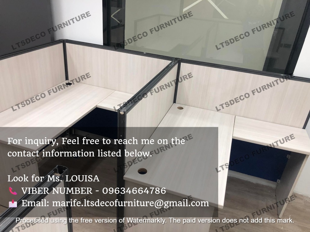WORKSTATION TABLES L- SHAPE OFFICE PARTITION FURNITURES, Furniture ...
