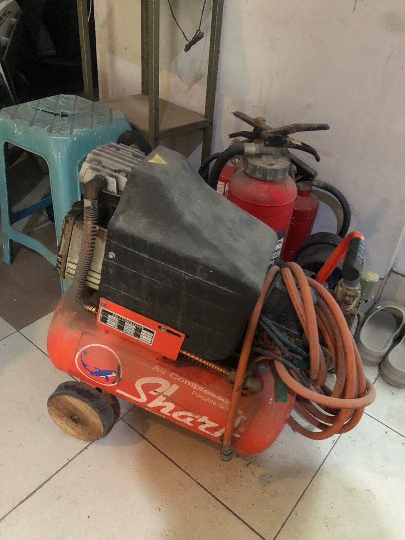 Air Compressor Tambal Ban Shark Kompresor Udara Mesin Kompresor Angin ...
