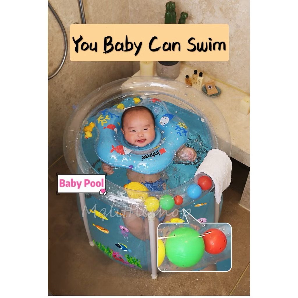 Baby Inflatable swimming Pool with Neck Float and water play mat ...