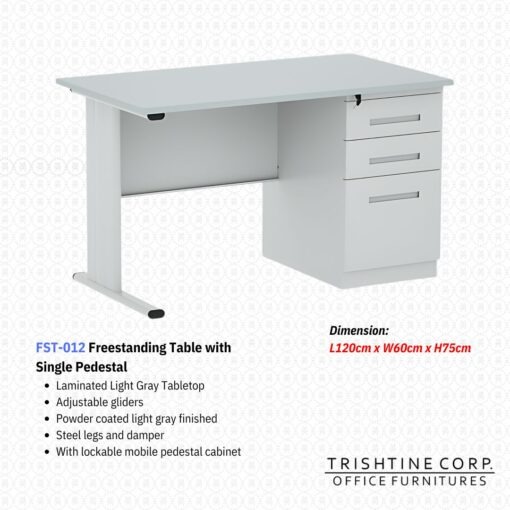 🏢FST-012 | Freestanding Table with Single Pedestal office furniture and ...