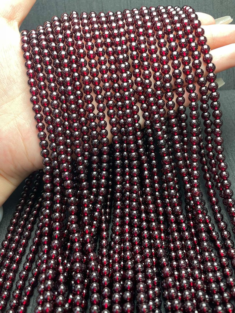 Garnet Multi-Loop Bracelet | Qi and Blood Engine · Earth Vein Guardian | Energy Shield 5.2mm ...