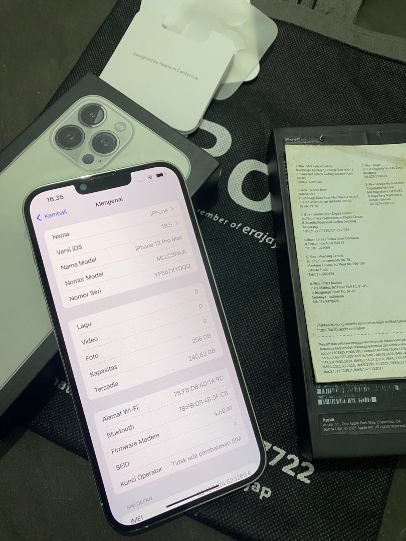 Iphone 13 promax 256gb IBOX, Telepon Seluler & Tablet, iPhone, iPhone ...