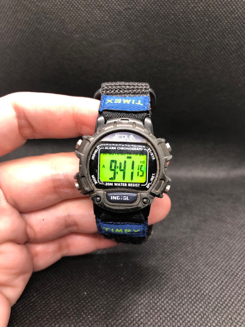 Kids Timex Aqua Indiglo Digital Mens Watch, Men's Fashion, Watches ...