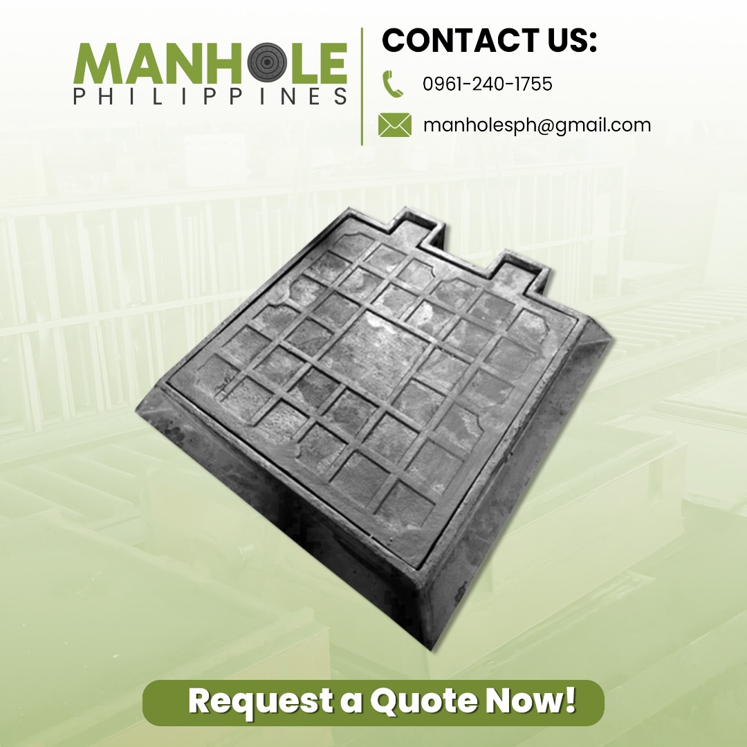 Manhole Cover and Frame Square Dual Hinge - Cast Iron, Commercial ...