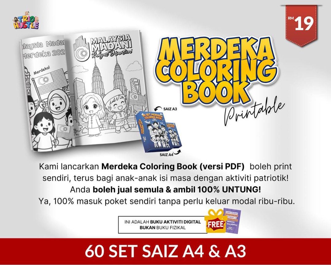 Merdeka Digital Coloring Book, Hobbies & Toys, Books & Magazines ...