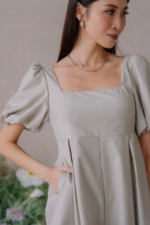 Ohvola Nadine Essential Romper (Stone), Women's Fashion, Dresses & Sets ...