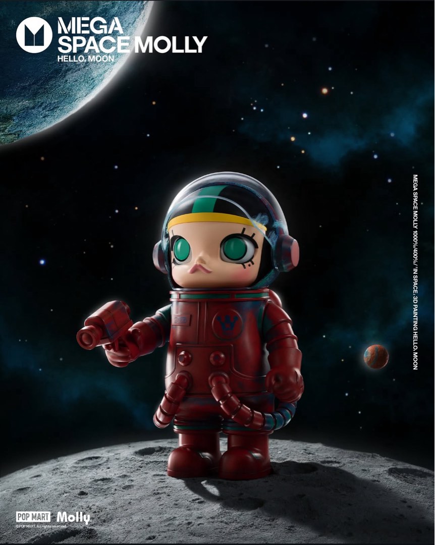 Popmart Mega Space Molly - Hello, Moon 400% [BNIB], Hobbies & Toys ...