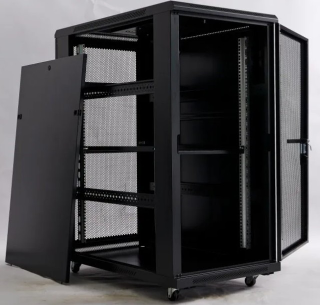 Server Rack, Top Cooling Fan, Base wheels, 4 removable doors + Rack ...
