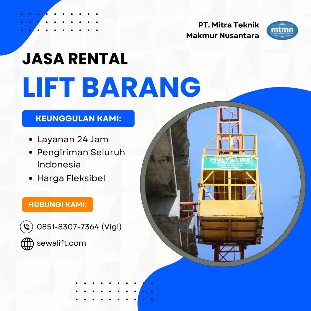 Sewa Lift Barang Bandung Barat, Proyek Aman & Efisien Tersedia di ...