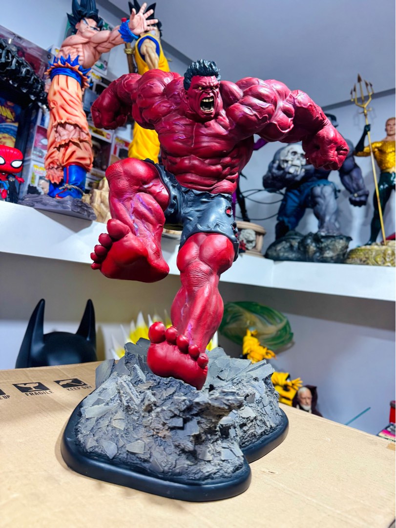 SideShow Red Hulk 1/4 Scale, Hobbies & Toys, Toys & Games on Carousell