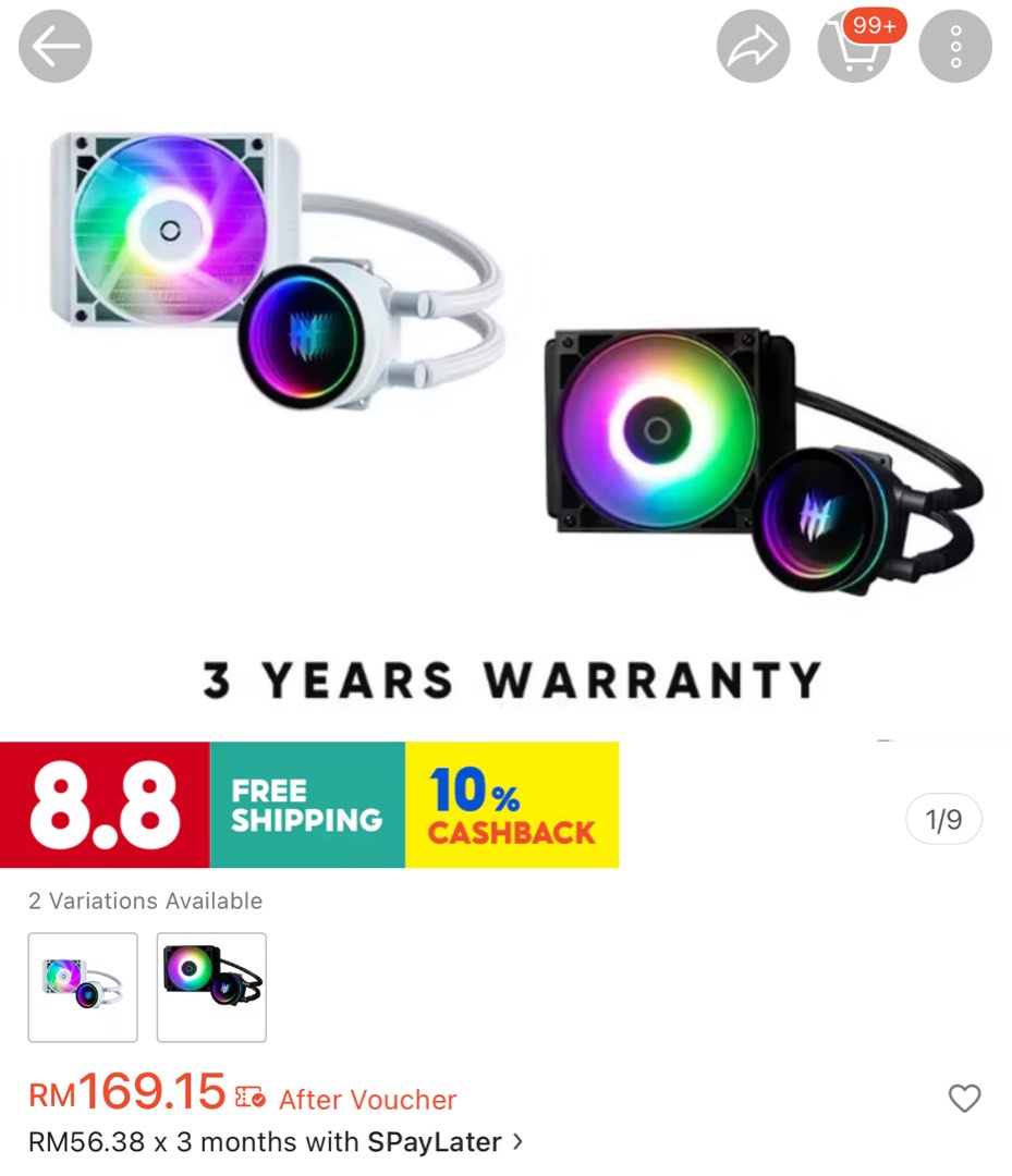 Tecware Mirage 120 RGB Cpu cooler, Computers & Tech, Parts ...