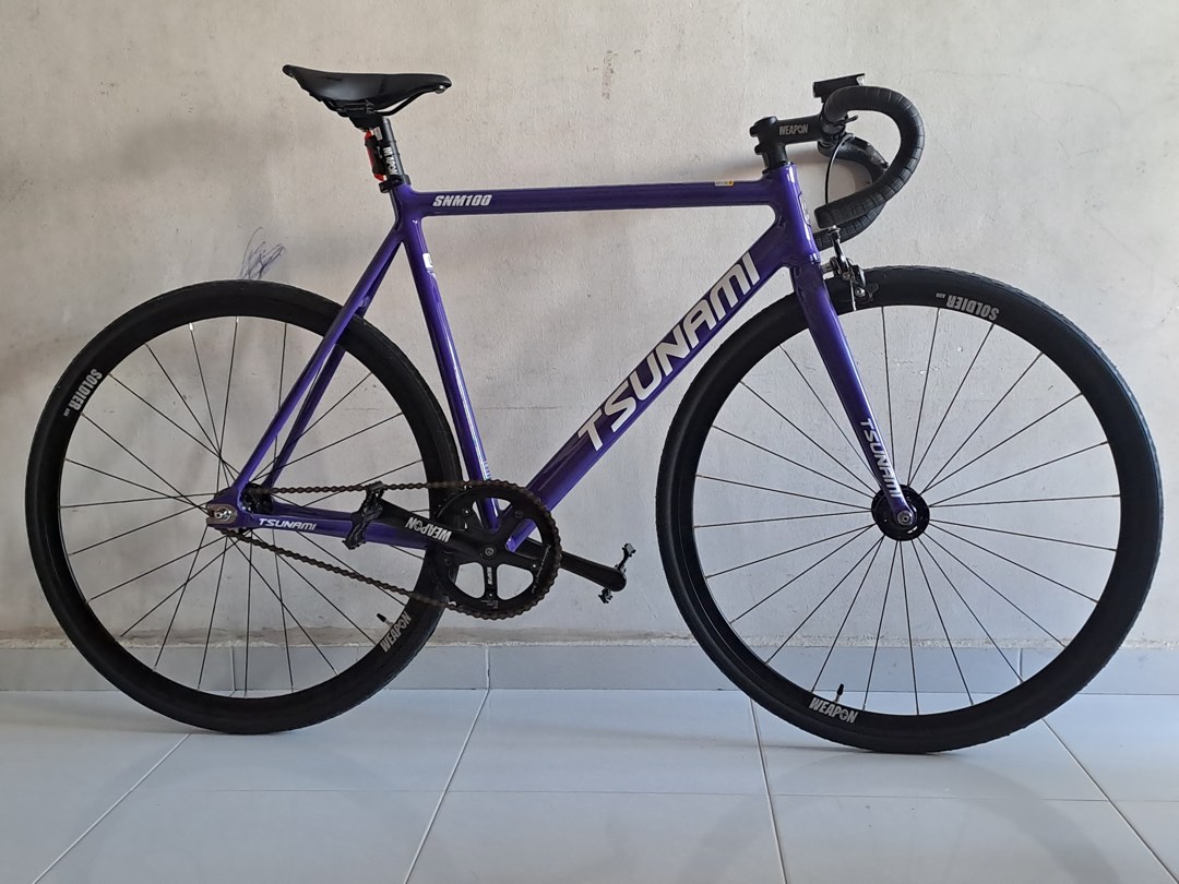Tsunami SNM100 Fixed Gear Bike - Purple, Sports Equipment, Bicycles ...