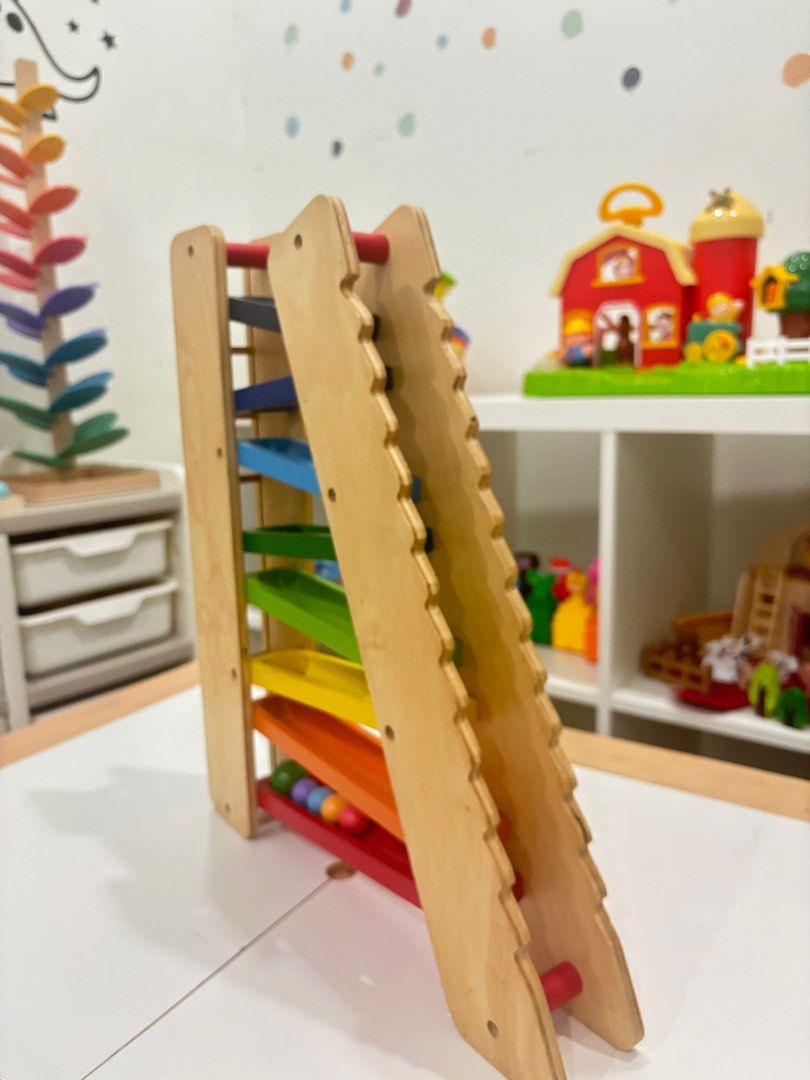 Wooden Ball Drop Sliding, Hobbies & Toys, Toys & Games on Carousell