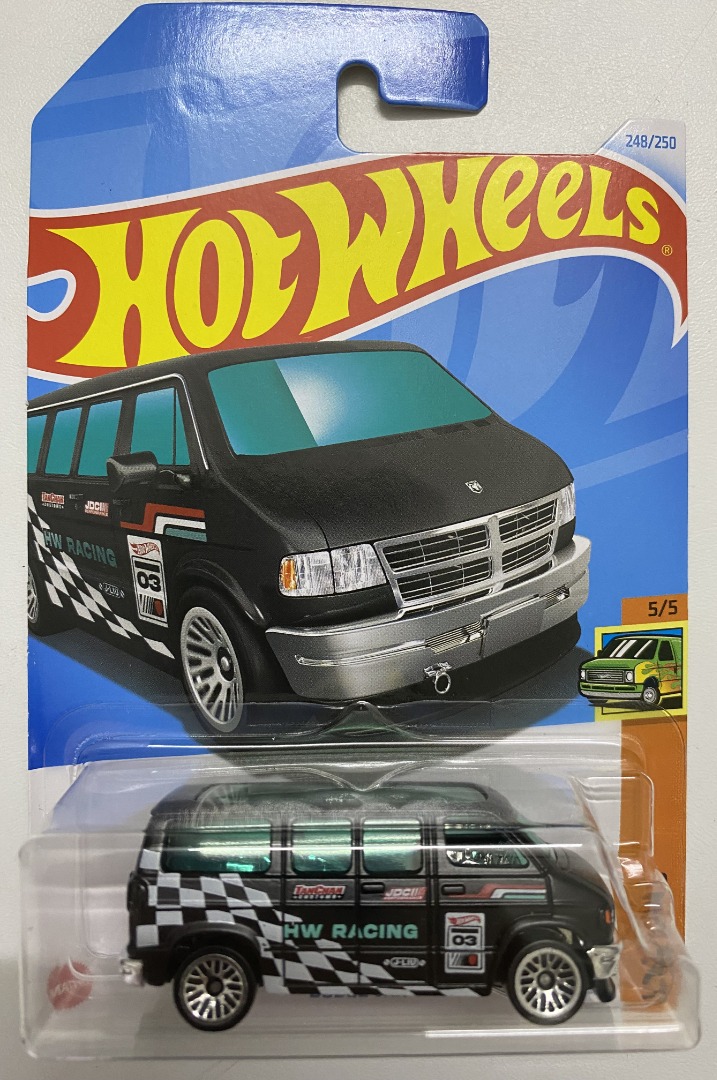 Hot Wheels 2024 248/250 HW Vans 5/5 Dodge Van Black MOSC, Hobbies ...