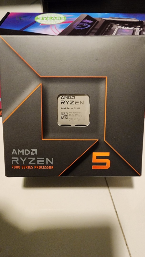 AMD Ryzen 5 7600 CPU boxed retail version, Computers & Tech, Parts ...