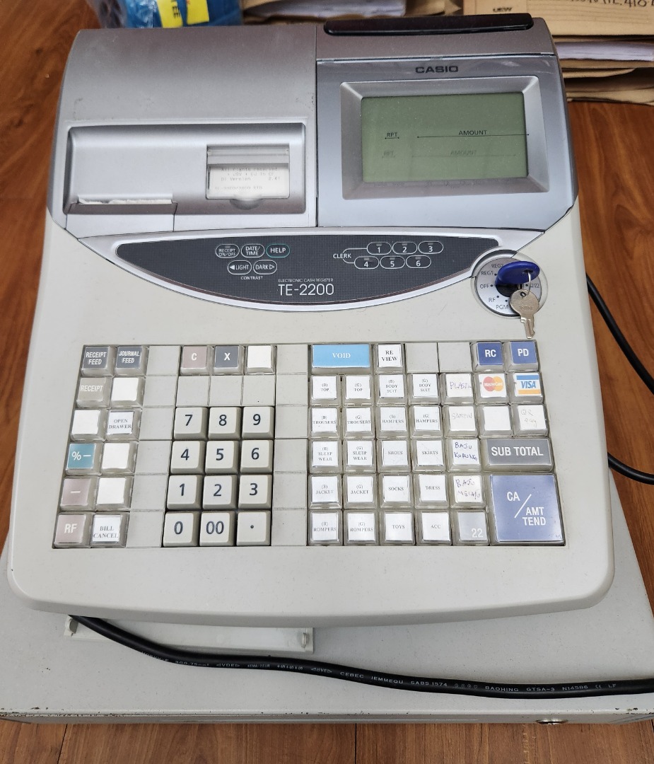 Casio TE-2200 Cash Register, Computers & Tech, Office & Business ...