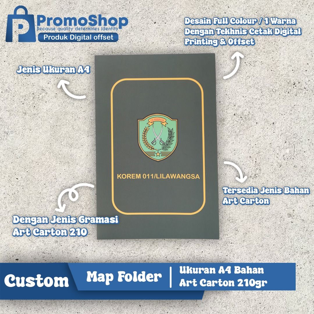 Cetak Map Folder Custom Tempat Dokumen Berkas Kantor Murah, Jasa, Lainnya di Carousell