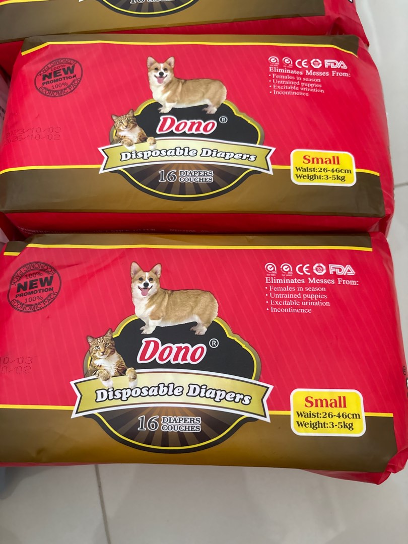 Dono disposable diapers x 4 packs, Pet Supplies, Homes & Other Pet ...