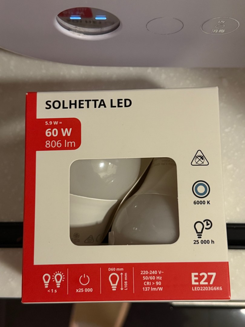IKEA LED bulb, Furniture & Home Living, Lighting & Fans, Lighting on ...