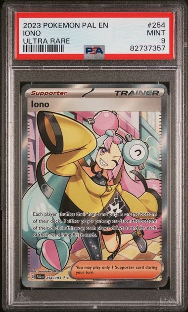 Iono #254 - Pokémon Paldea Evolved Ultra Rare - PSA 9, Hobbies & Toys ...