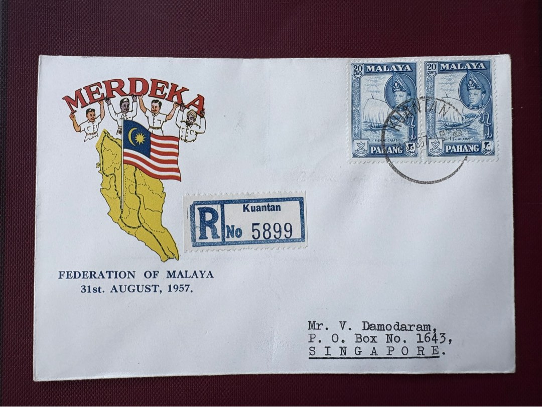 Merdeka Malaya KUANTAN 1957 FDC RARE, Hobbies & Toys, Collectibles ...