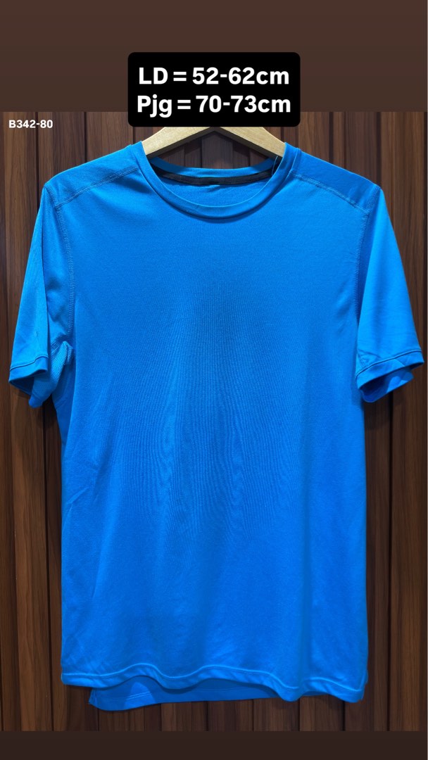 NIKE Jersey Kaos Olahraga Biru Polos Adem Melar [B342-80], Fesyen Pria, Pakaian , Atasan di ...