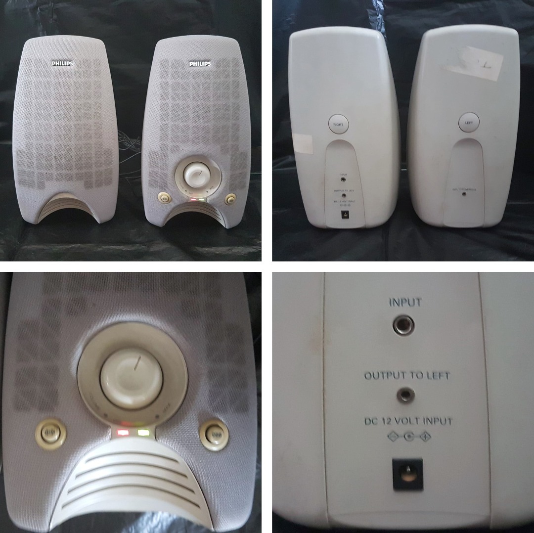 Original Philips Speaker System, Model SBC BM220, Good Working Sound ...
