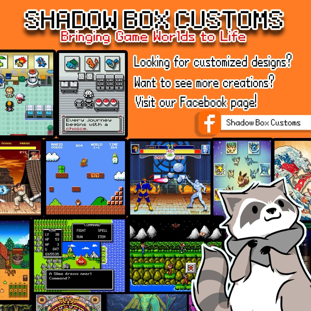 Pokemon Emerald Opening Scene Video Game Shadow Box, Video Gaming ...