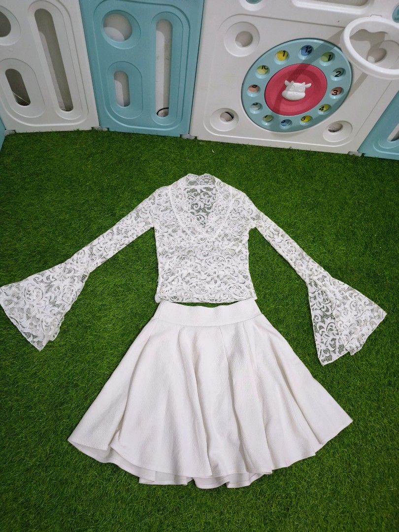 Top Lace flare Sleeve Noni Victorian vintage cottagecore y2k goth grunge morikei white gothic ...