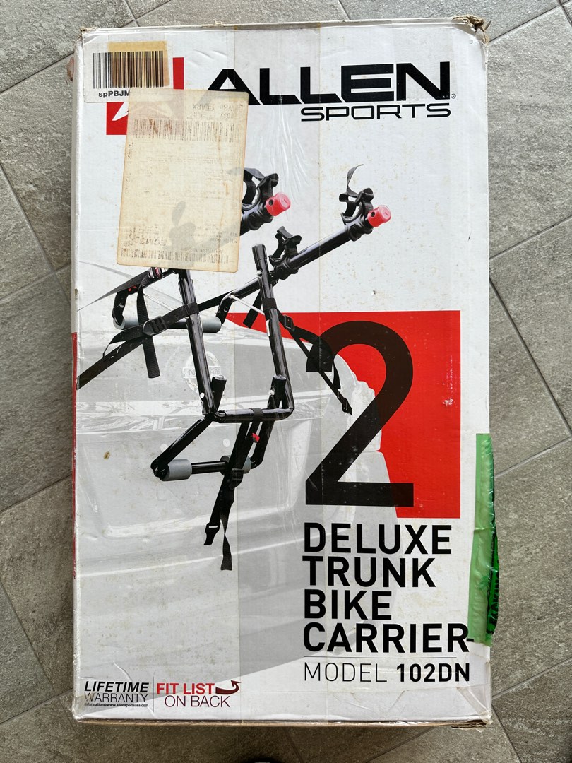 Allen Sports Deluxe 2-Bike Trunk Carrier Model 102DN, Sports Equipment ...