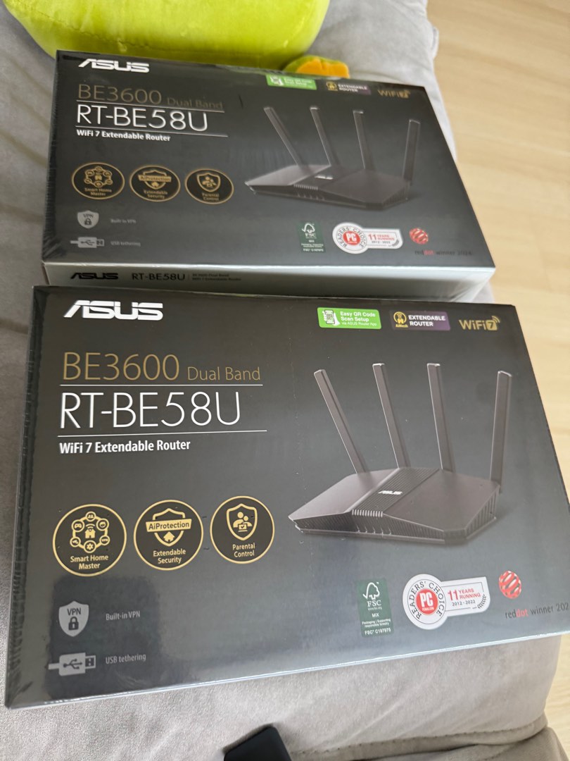 ASUS RT-BE58U BE3600 Dual Band WiFi 7 Router, Computers & Tech, Parts ...