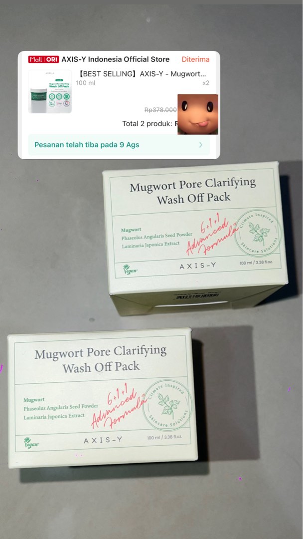 (BISA NEGO) Axis-y Masker Mugwort Pure Clarifying Wash Off Pack ...