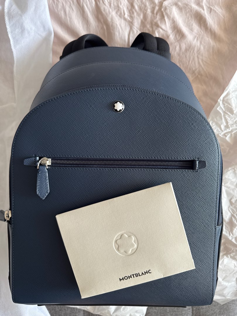 BNIB Montblanc Sartorial Backpack - Navy Blue / Medium, Men's Fashion, Bags, Backpacks on Carousell