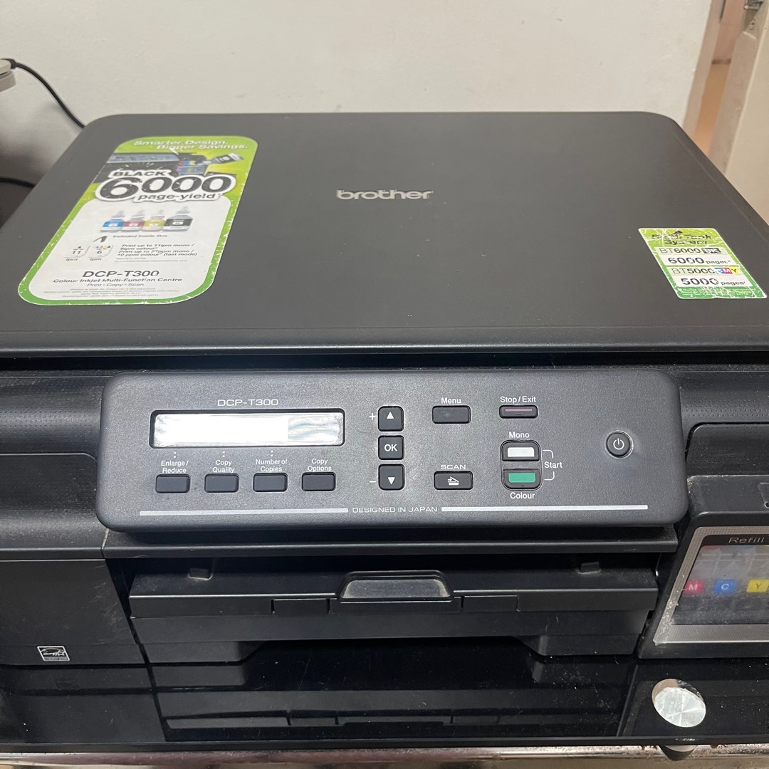 BROTHER DCP-T300 Printer Scanner Photocopy Copier Colored Black And ...