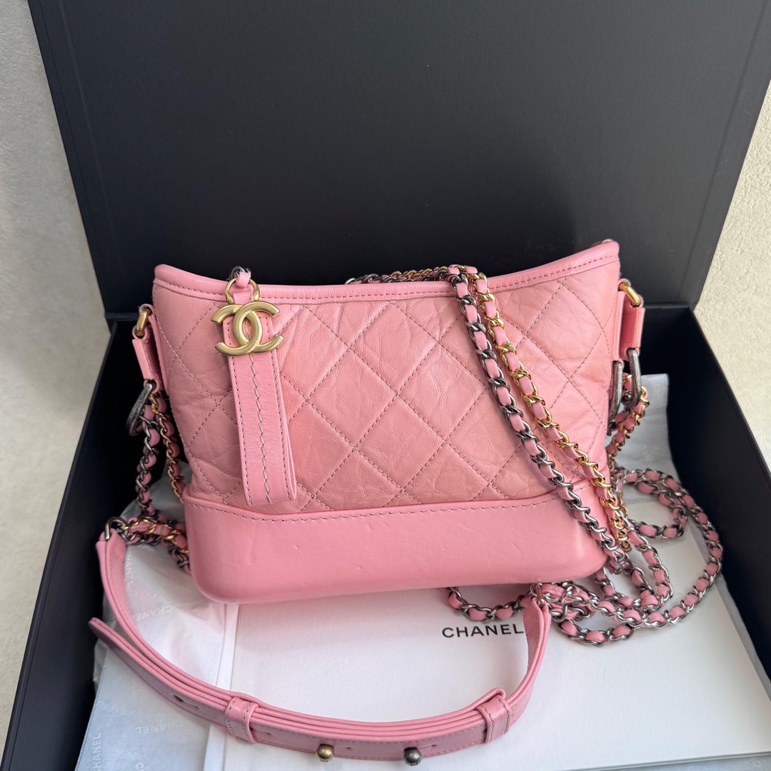 Chanel Gabrielle Bag Small Calfskin Pink, Luxury, Bags & Wallets on ...