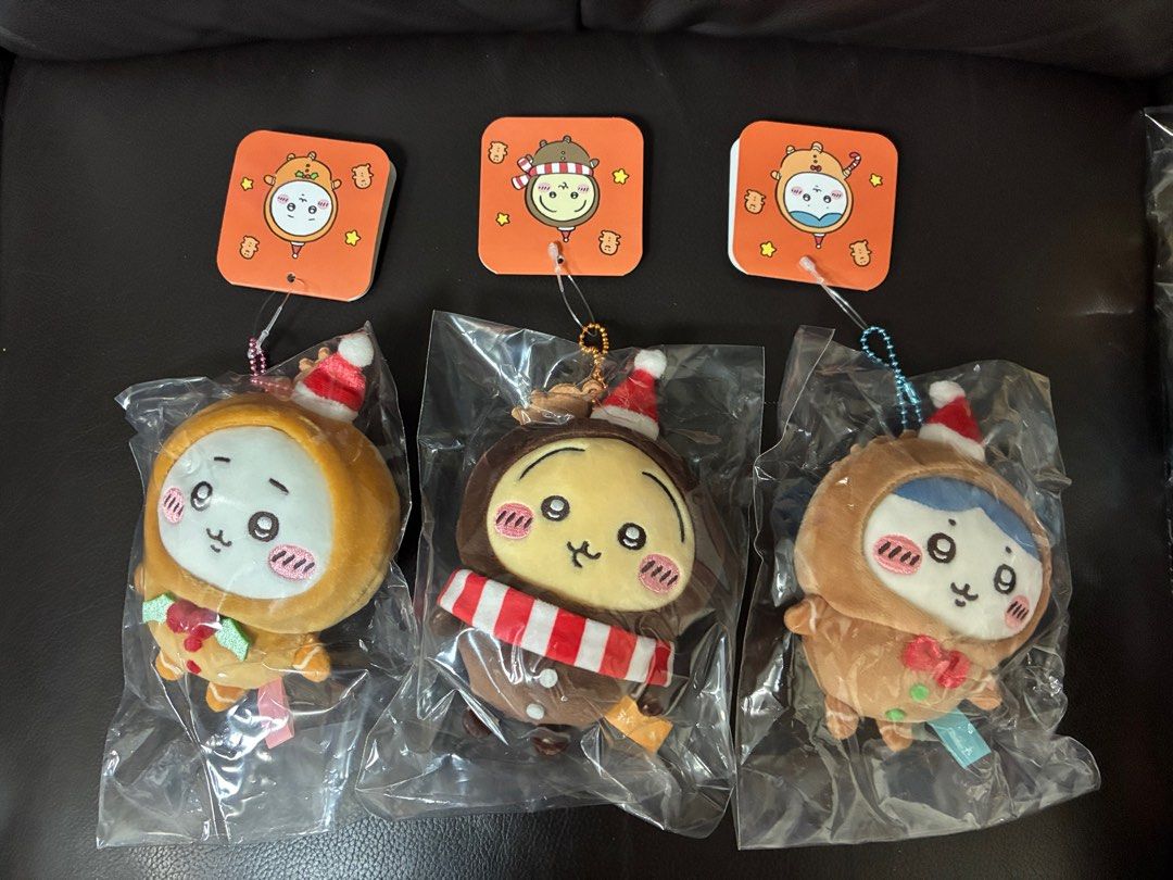 Chiikawa ちいかわ 吉伊卡哇 吉伊 小八 Hachiiware 烏薩奇 兔兔 兔哥 Usagi 2024年 聖誕節 薑餅人 Set 掛 ...