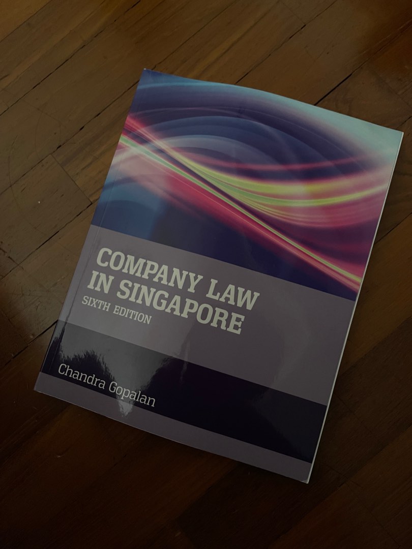 Company Law in Singapore sixth edition by Chandra Gopalan, Hobbies ...