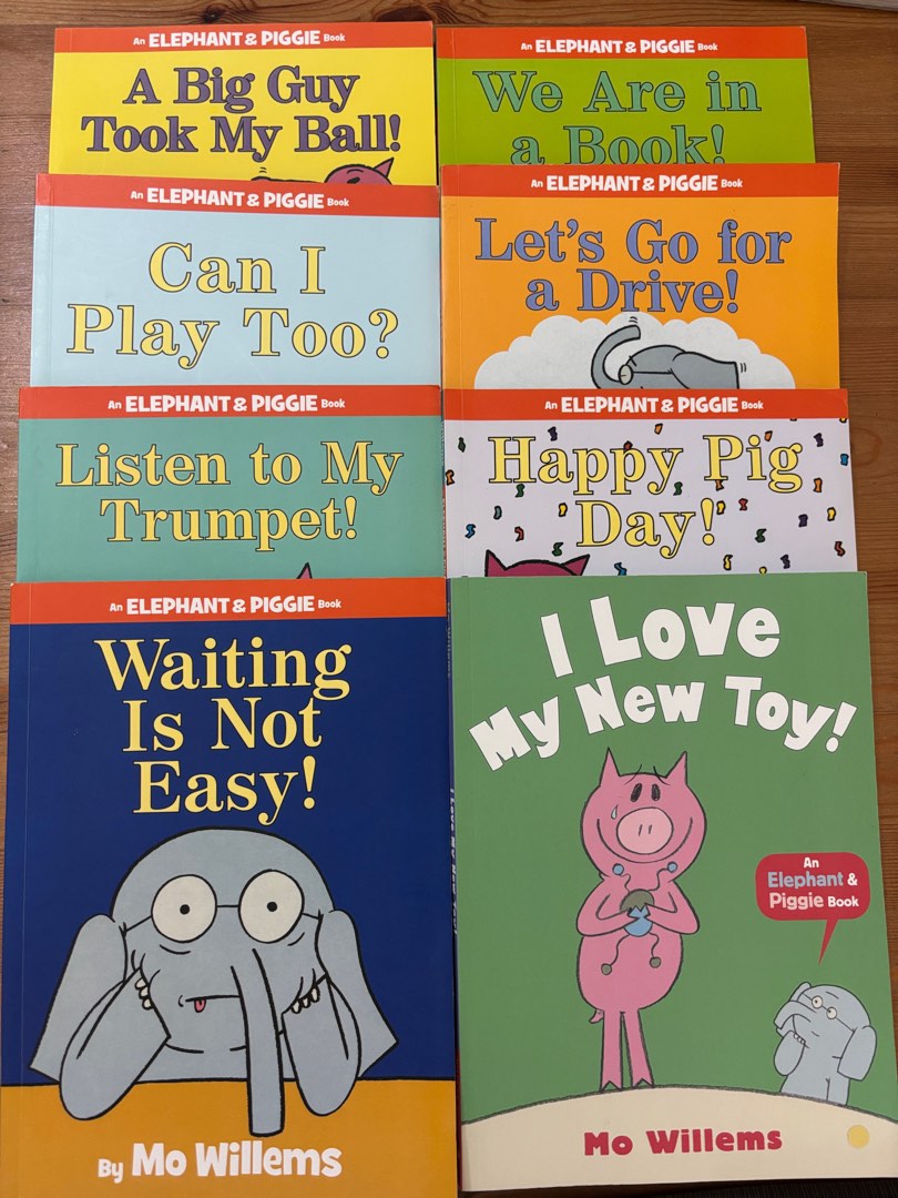 Elephant & Piggie Book Set by Mo Willems, 興趣及遊戲, 書本 & 文具, 兒童書籍 - Carousell