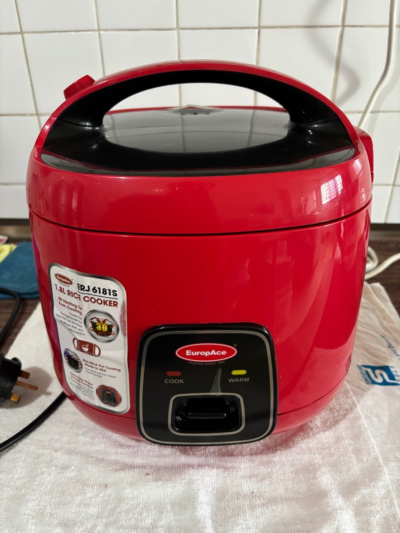 EuropAce 1.8L Rice Cooker ERJ 6181S, TV & Home Appliances, Kitchen ...