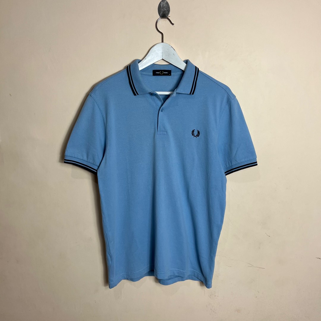 FRED FERRY POLO SHIRT SKY BLUE, Luxury, Apparel on Carousell