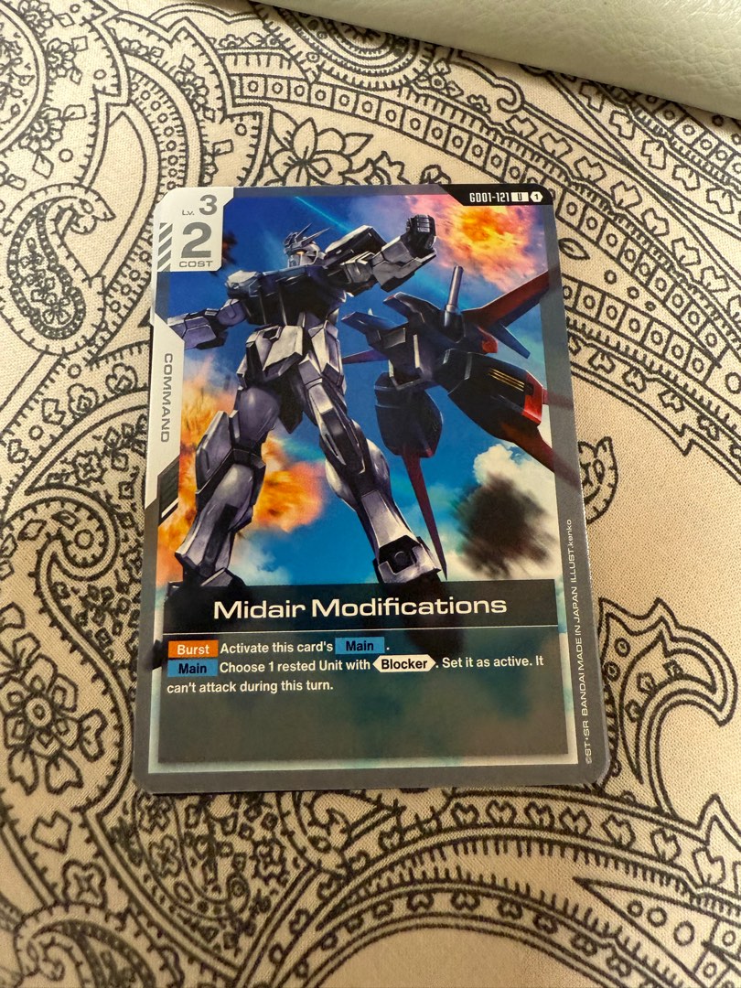 Gundam Card Game Singles GD01-121 U Midair Modifications New Type Rising, Hobbies & Toys, Toys ...