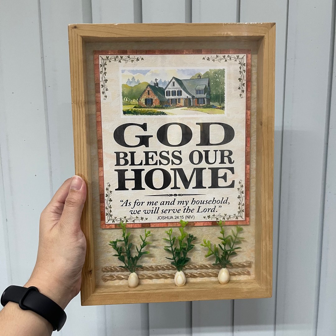 HOME DECOR Frame Picture Bible Verse Sealed New, Furniture & Home ...