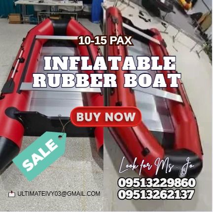 Inflatable Rubber Boat 10-15 pax, Everything Else, Others on Carousell