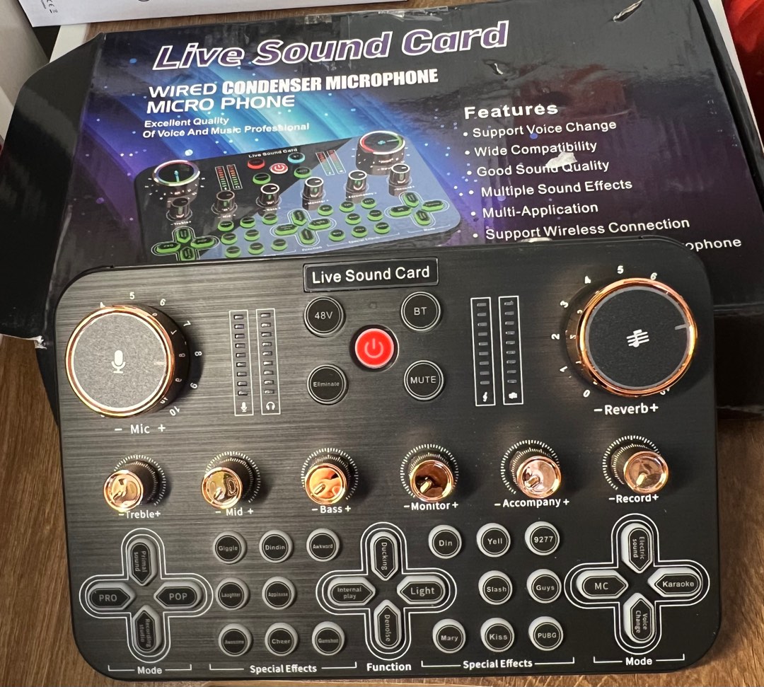 K600 🌟 Luna Audio K-600 Professional Sound Card Mixer K600 遊戲混音器，串流音訊混音 ...