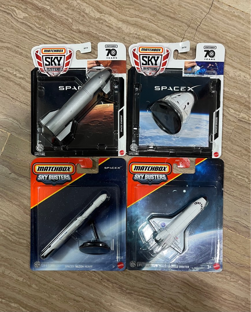 MATCHBOX SKY BUSTER SPACE X DRAGON, STARSHIP, FALCON HEAVY AND SPACE ...